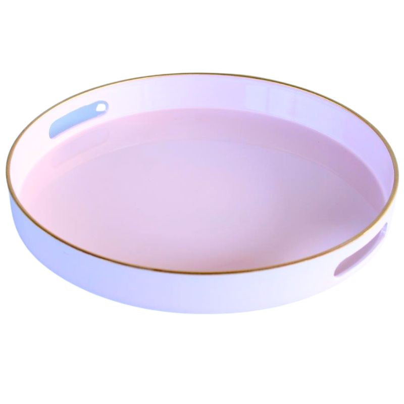 Pink and Gold Round Tray - Gifts and Hampers - Online gift shop
