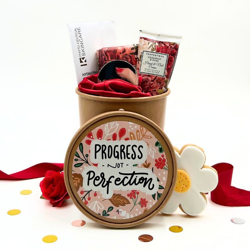 Progress Not Perfection Gift Tub - Flowers and Gifts - Online flower shop