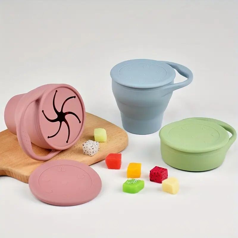 Silicone Baby Snack Cup - Peach - Gifts and Hampers - Online gift shop