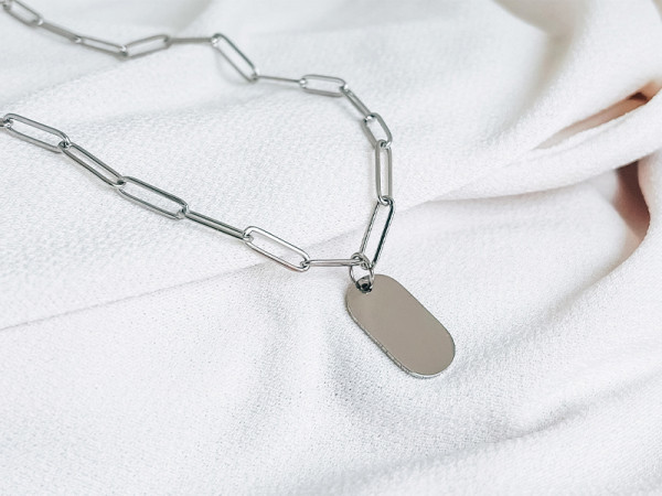 Paperclip Oval Necklace Set - Tora Grace