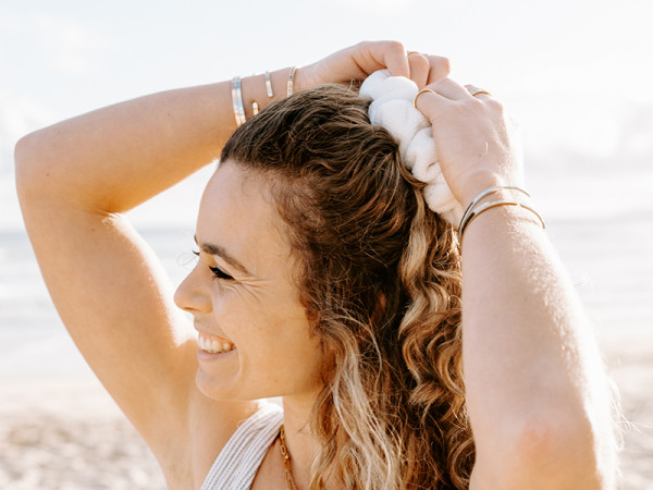 Beach and Bath Scrunchie - Boho Beige - Tora Grace